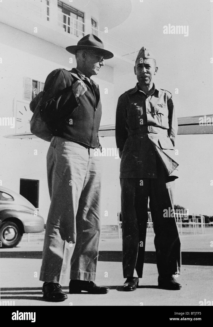 World War II, U.S. military speaking, circa 1940-1946 Stock Photo - Alamy