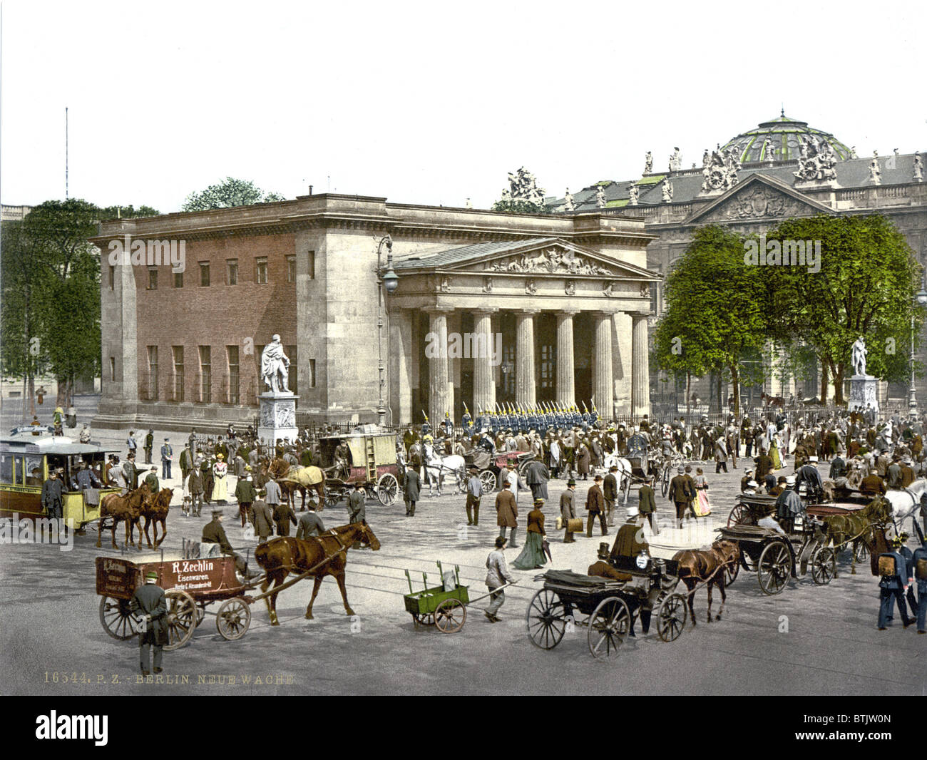 Germany, The 'New Guard' and street scene, Berlin, photochrom, circa ...