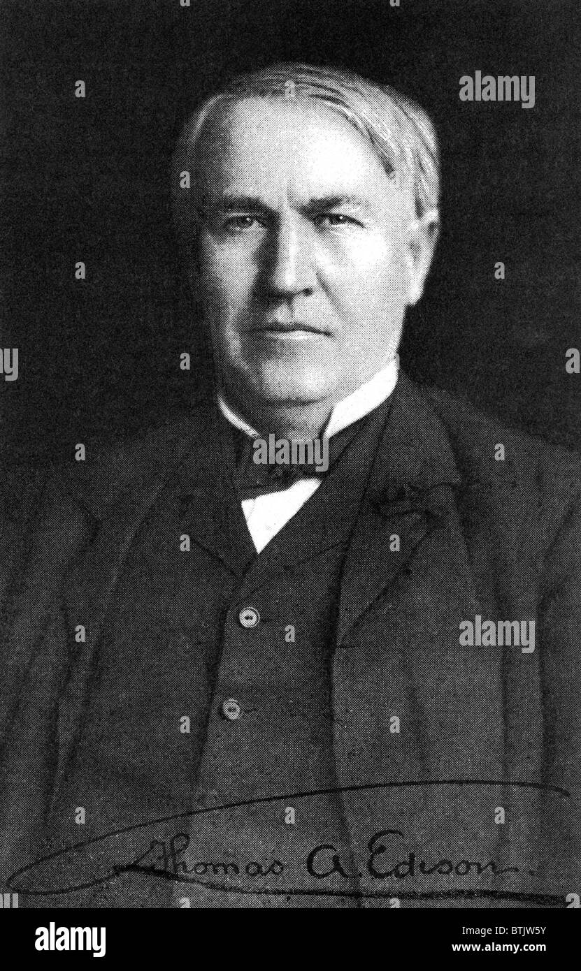 Thomas Edison, 1910. Courtesy: CSU Archives/Everett Collection Stock ...