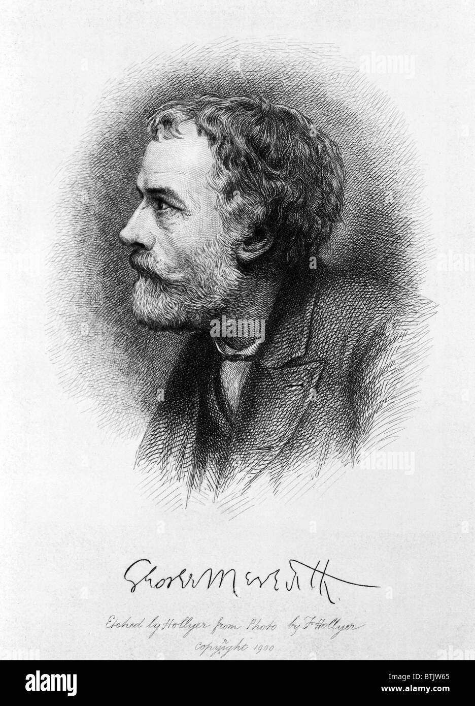 George Meredith (1928-1909) English poet and novelist developed ...