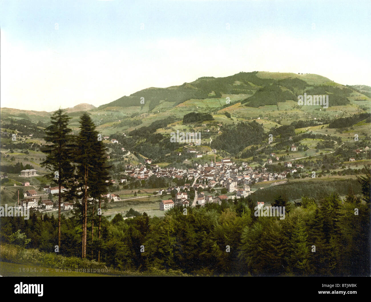 Switzerland, Wald, general view, Zurich, photochrom, circa early 1900s ...
