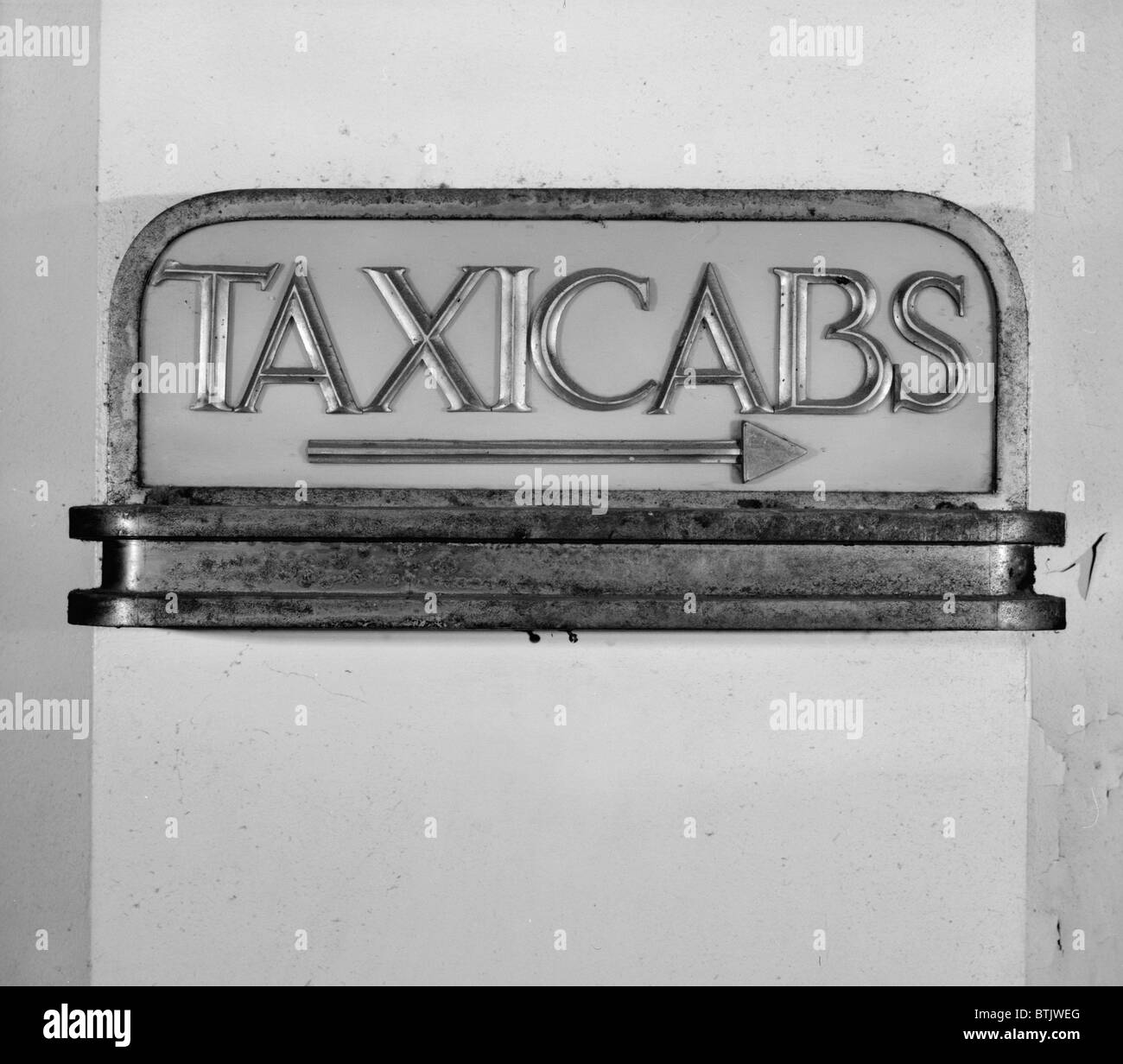 Los Angeles Union Passenger Terminal, detail of signage in reception ...