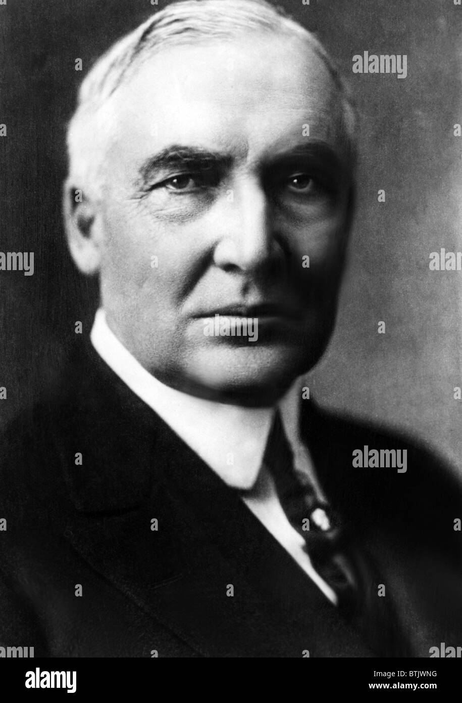 Warren G. Harding (1865-1923), United States President 1921-1923, circa ...