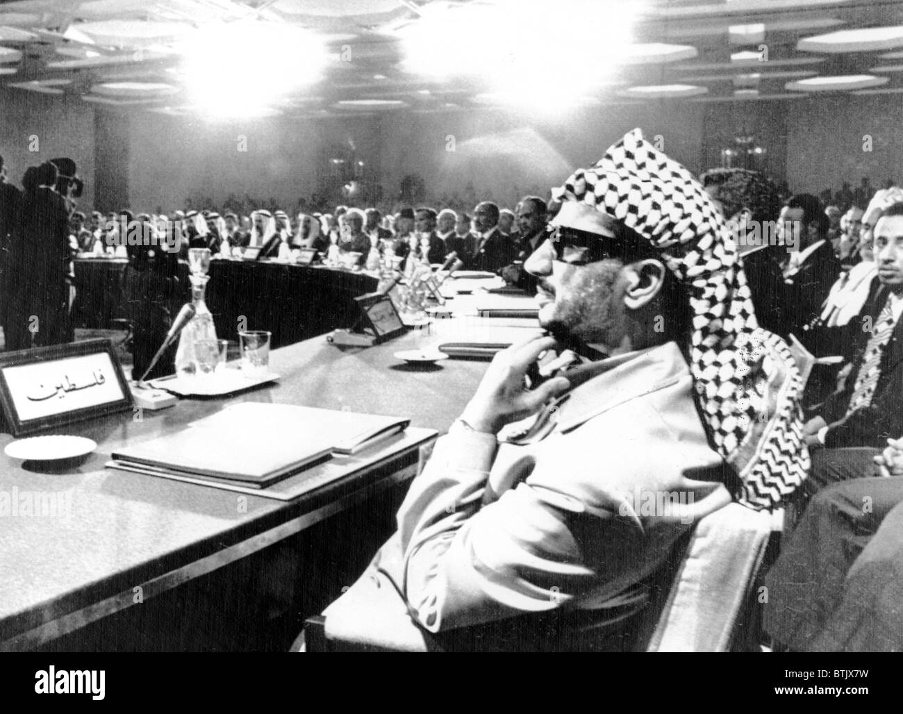 The arab summit conference at rabat Black and White Stock Photos ...