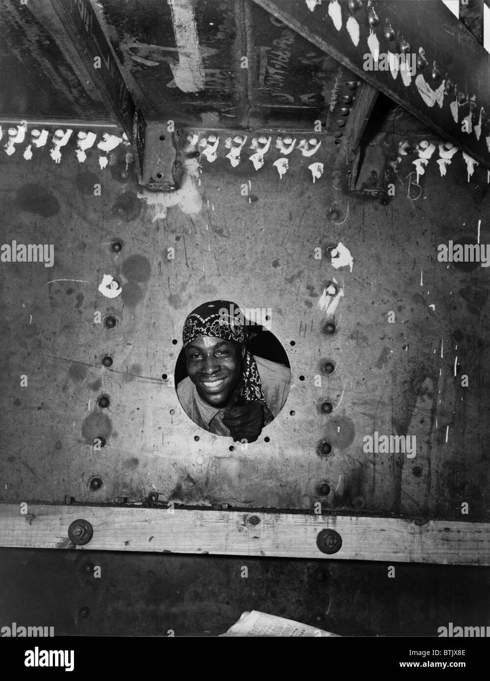 Building the S.S. Frederick Douglas, original caption: 'More than 6,000 ...