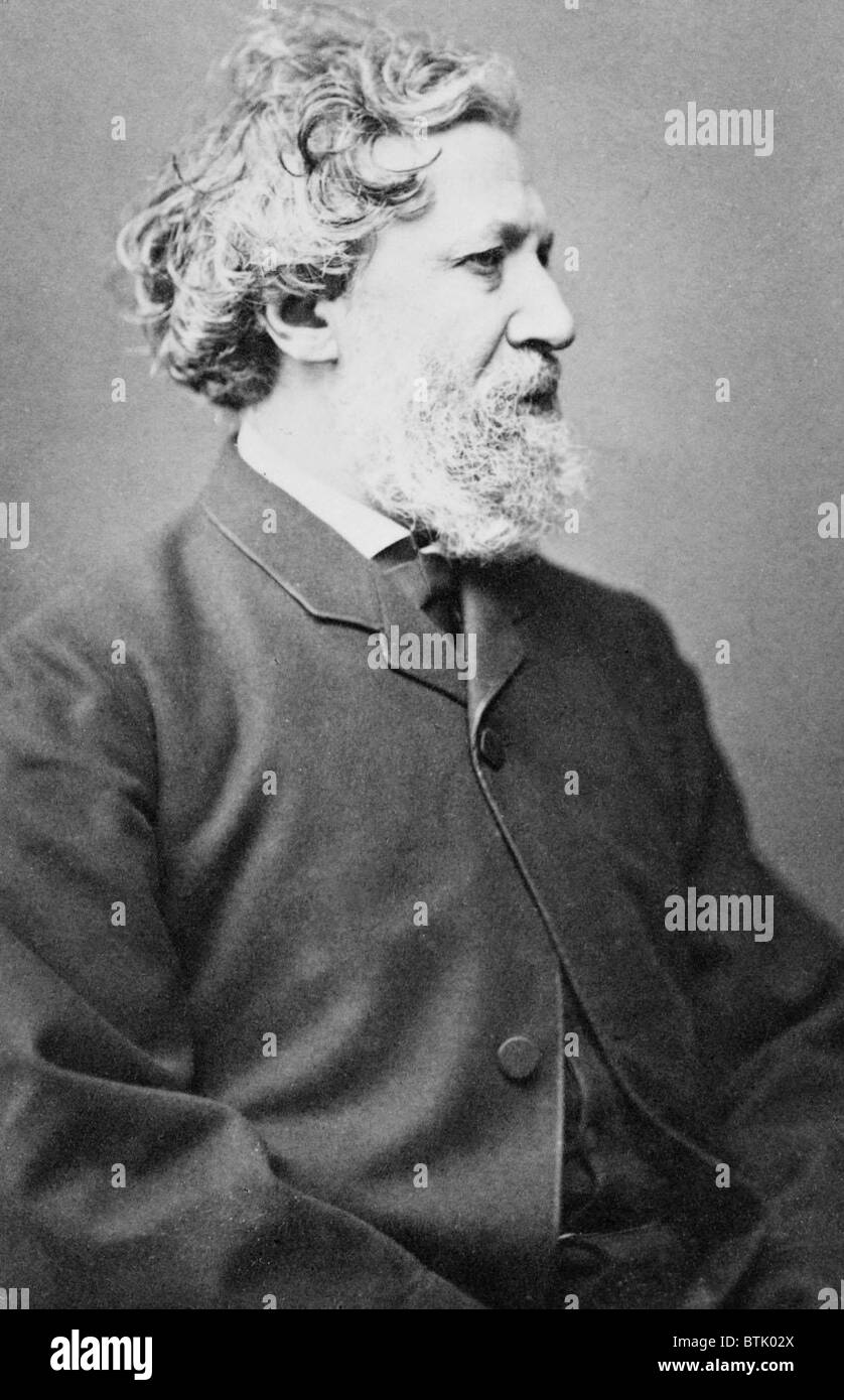 Robert Browning (1812-1889) eminent English Victorian poet in 1855 at ...