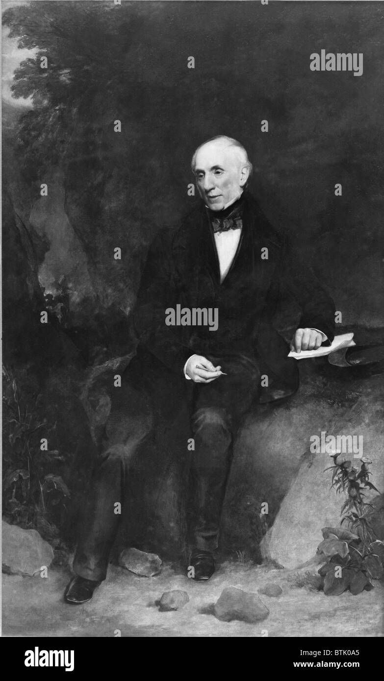 William Wordsworth (1770-1850) English poet in 1845, painting by Henry ...