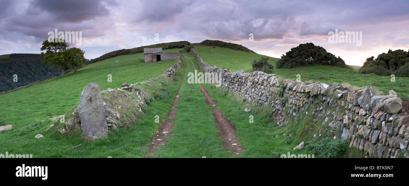 Sunset at Wind Hill Iron Age hill fort, (Countisbury Hill) near ...