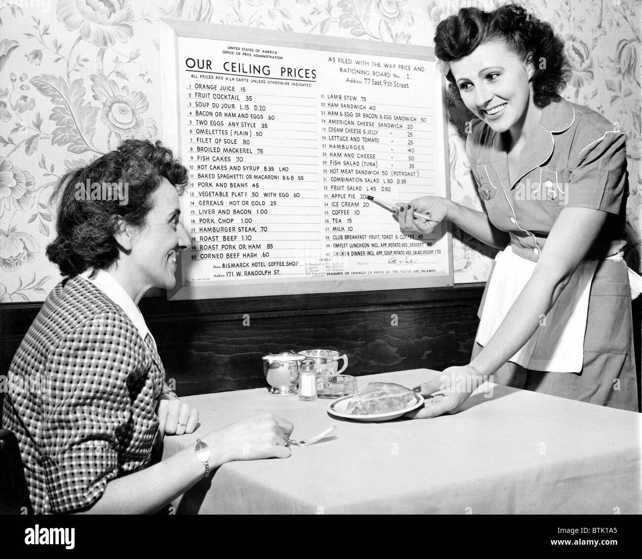 Waitress uniform Black and White Stock Photos & Images - Alamy