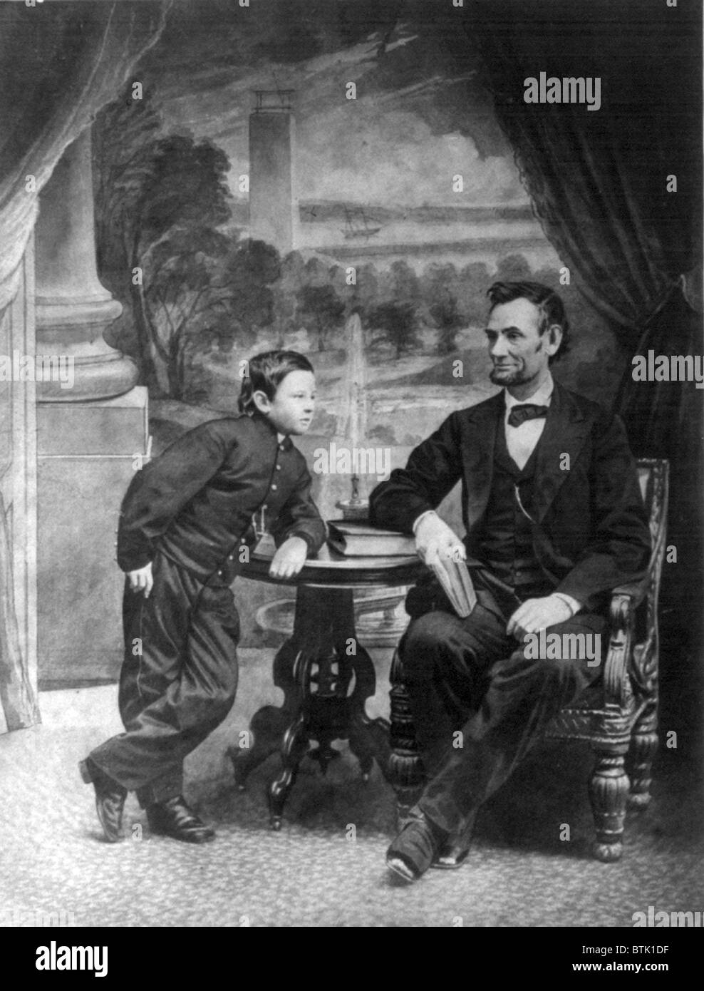 Abraham Lincoln (1809-1856) and his son Thaddeus (also called Thomas and Tad). This Alexander ...