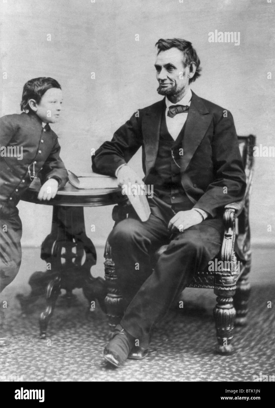 President Abraham Lincoln With Son Tad High Resolution Stock ...
