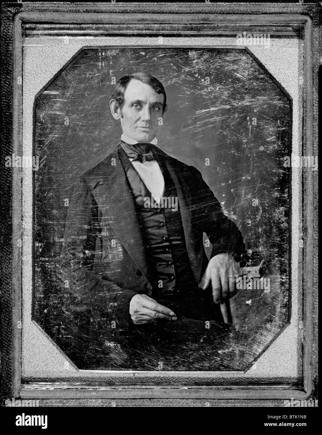 Abraham Lincoln (1809-1856) in daguerreotype by Nicholas H. Shepherd ...