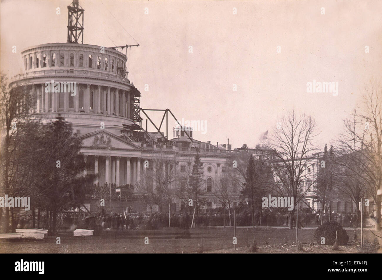 Abraham Lincoln's subdued first inauguration was attended by a small ...