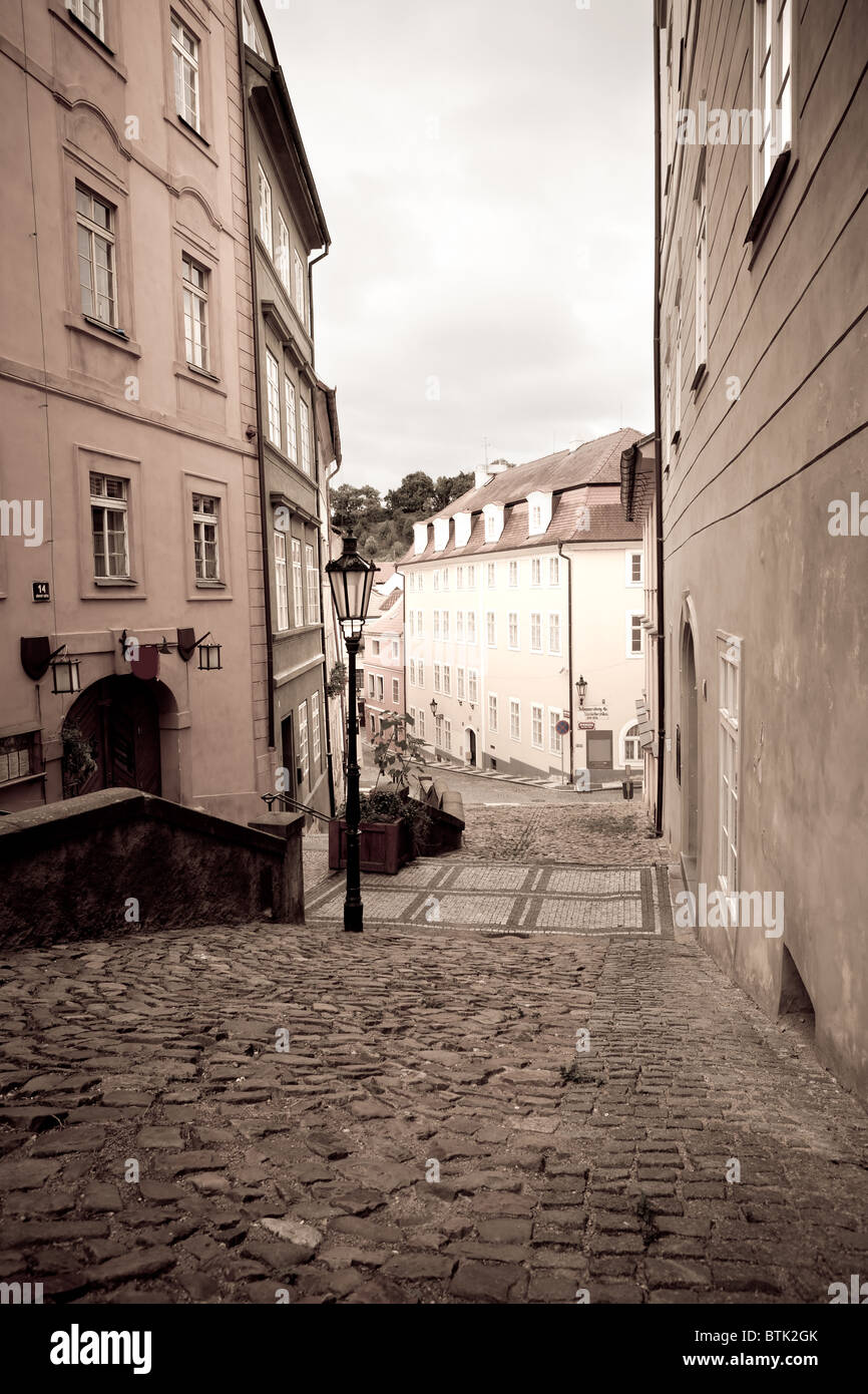 Retro photo of prague hi-res stock photography and images - Alamy