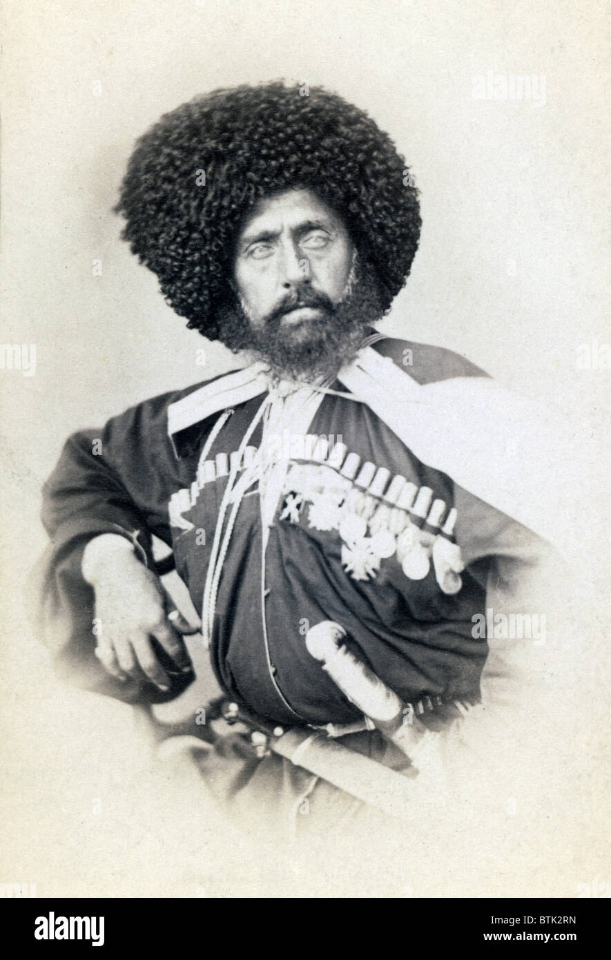 Transcaucasian Cossack. Portrait carte de visite ca. 1870-1886 Stock ...