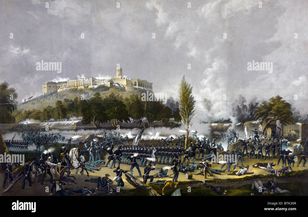 Mexican-American War. The storming of Chapultepec, Sept. 13th 1847 ...