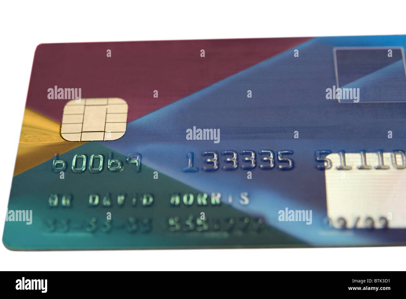 faked bank card ( totaly remade ) on a white background with clipping ...