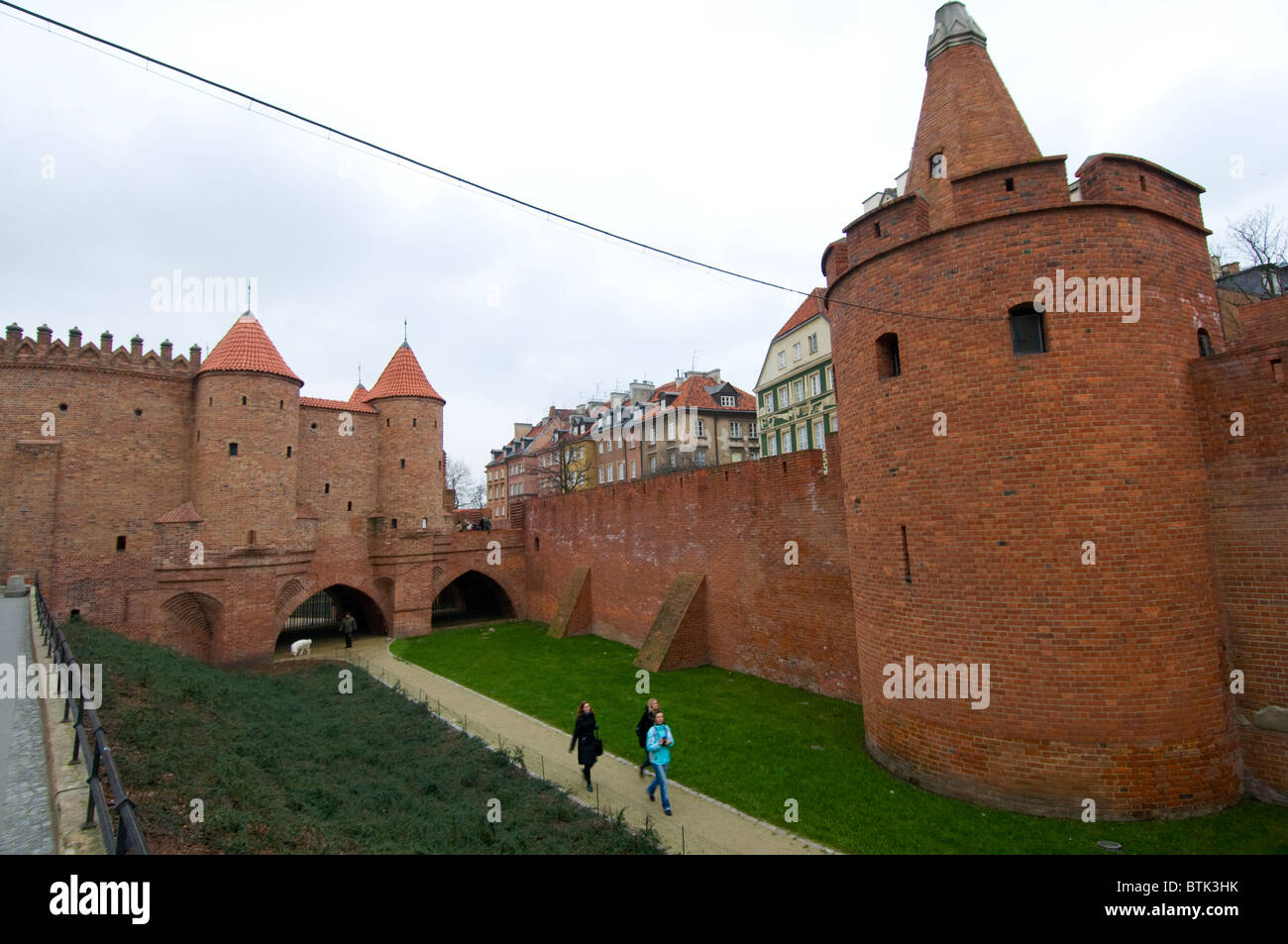 Old city wall Warsaw Poland Stock Photo - Alamy