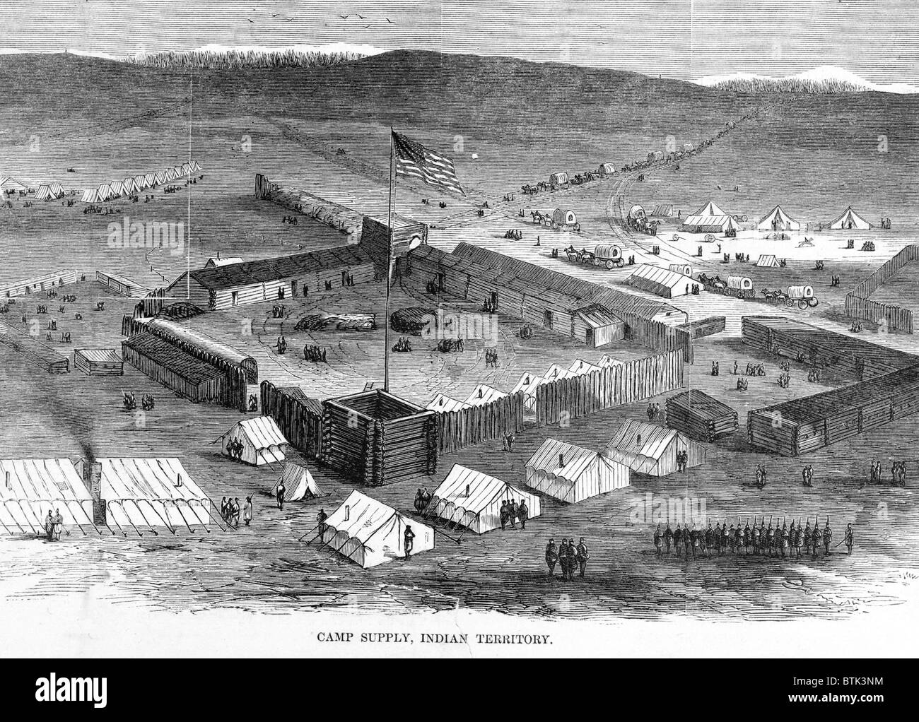 Camp Supply, Indian territory. Military stockade near Beaver River and ...