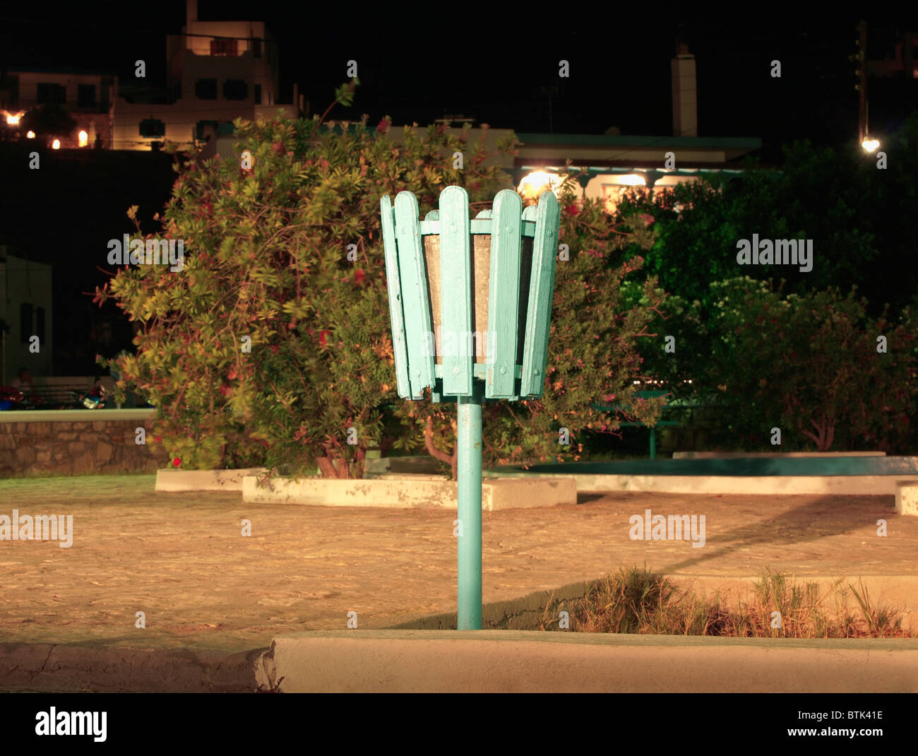 garbage bin at night Stock Photo - Alamy