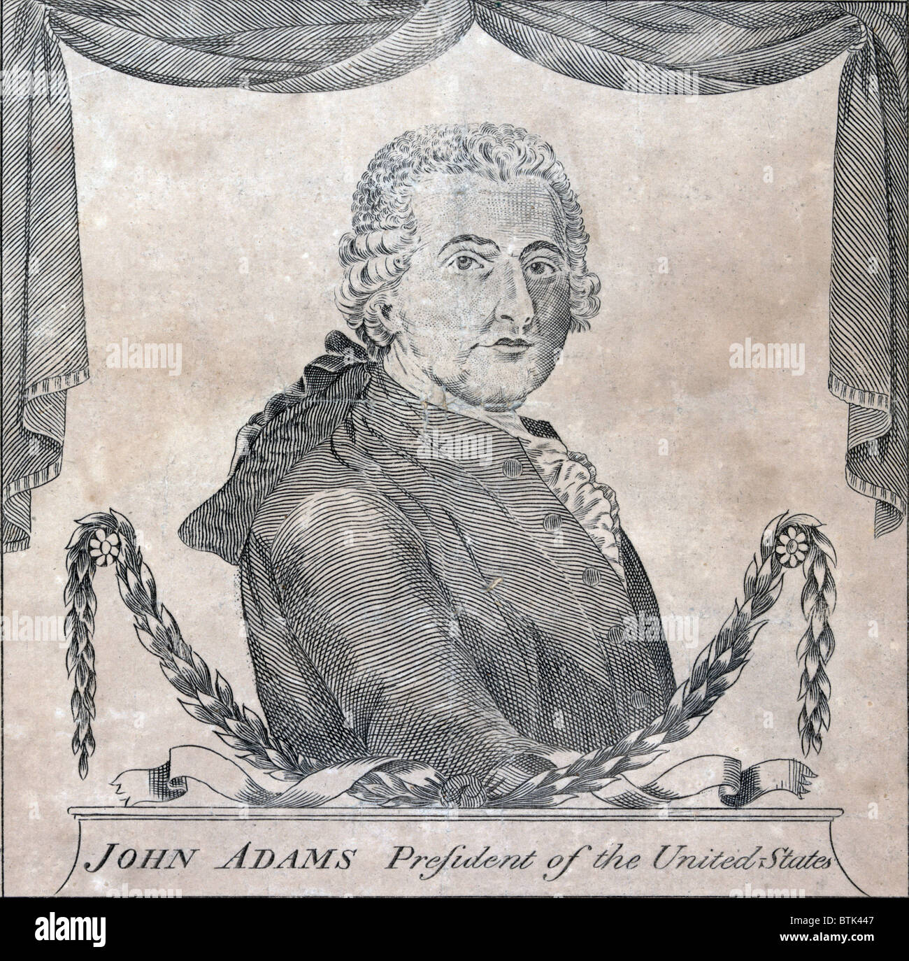 President John Adams, engraving by Amos Doolittle, August 14, 1799 ...