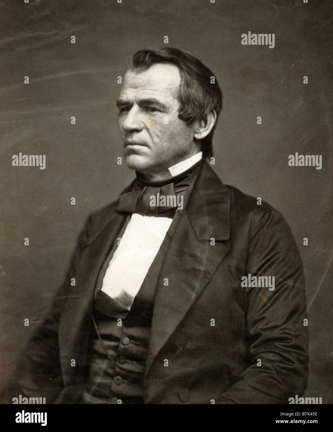 Andrew Johnson, salted paper photographic print. 1860 Stock Photo - Alamy
