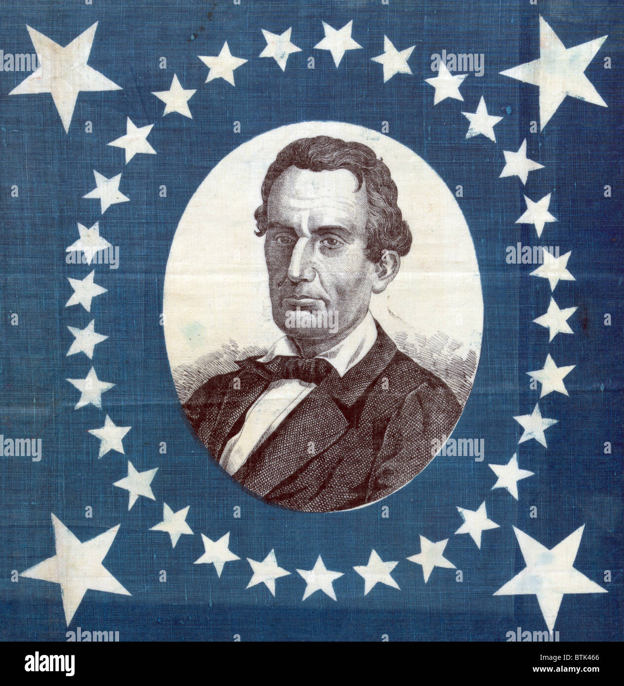 Abraham Lincoln, detail of a campaign banner from the Prsidential ...