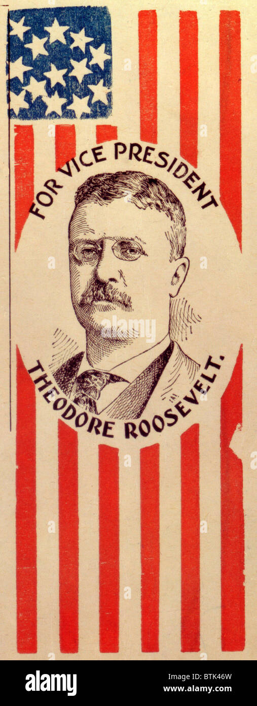 Campaign poster for Theodore Roosevelt, ca. 1900 Stock Photo - Alamy
