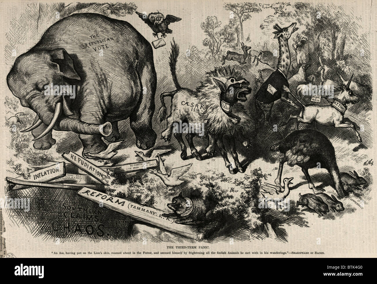 'The Third-term Panic', First illustration of the Republican Party ...