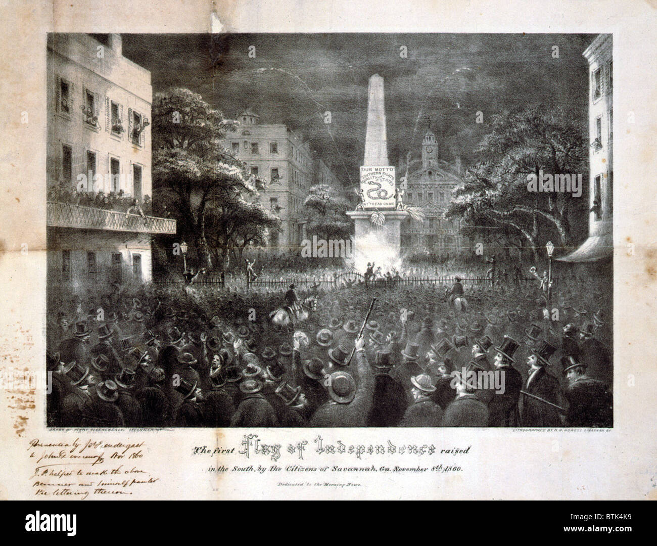 The first flag of independence raised in the South, by the citizens of ...