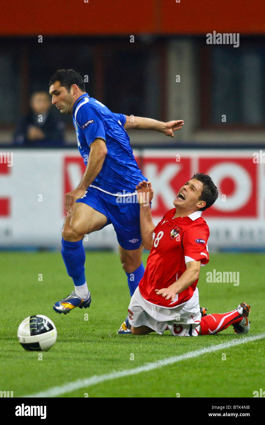VIENNA, AUSTRIA - OCTOBER 8 Austria beats Azerbaijan 3:0 in a ...