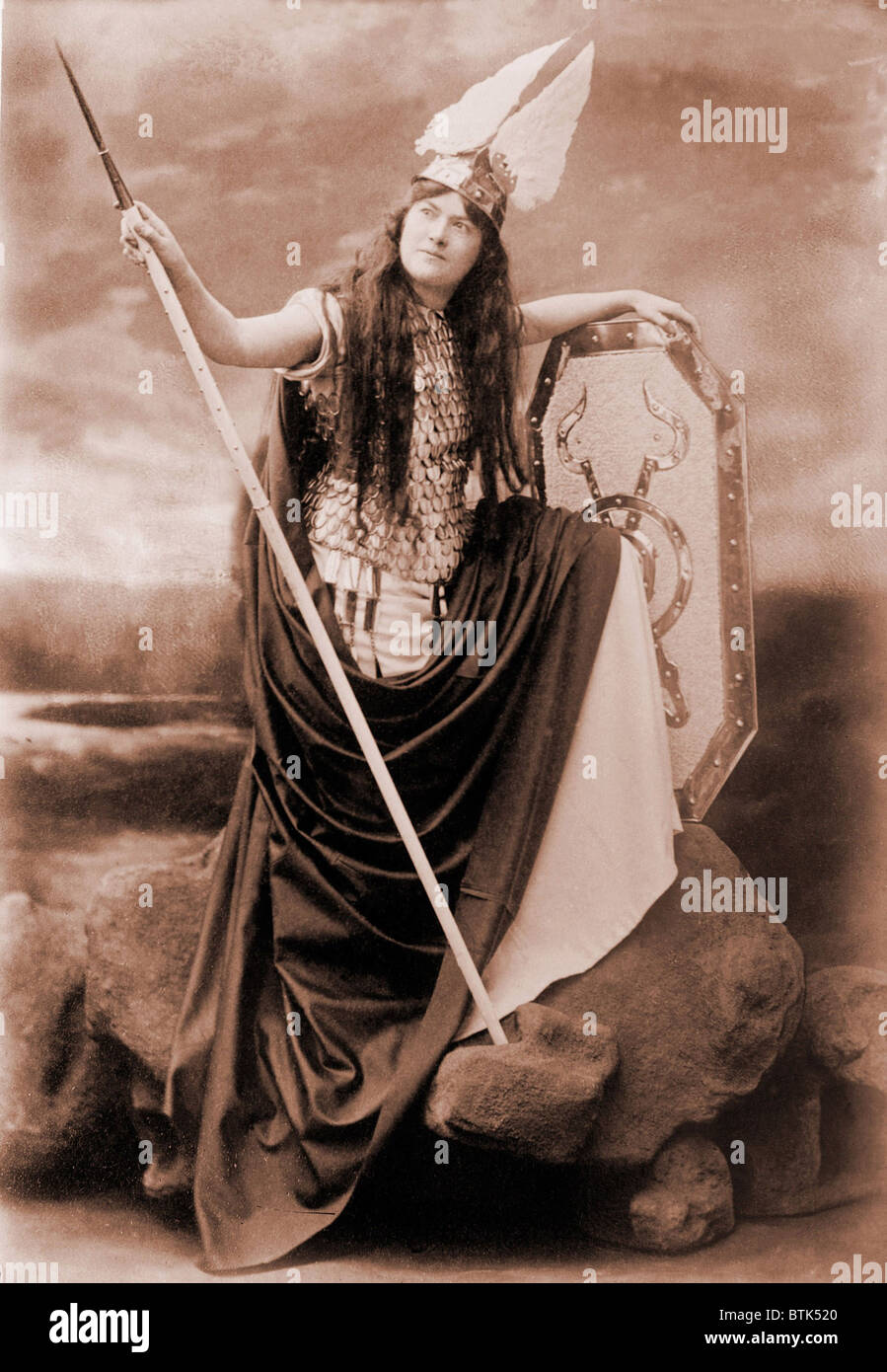 Minnie Salzman Stevens, American operatic soprano as Brunhilde in 1909 ...