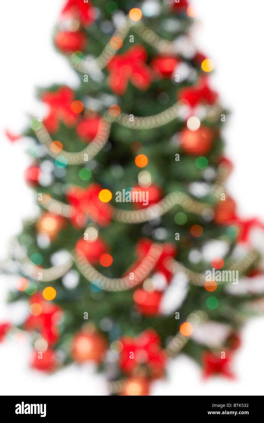 unfocused christmas tree background Stock Photo - Alamy