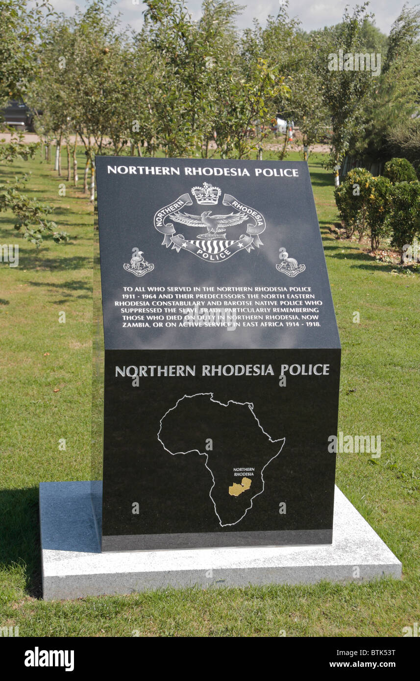 The Northern Rhodesia Police Memorial at the National Memorial ...