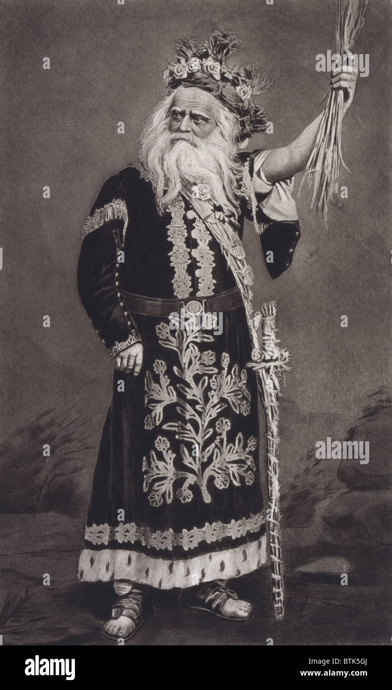 Edwin Forrest (1806-1872), American actor, as Shakespeare's King Lear ...