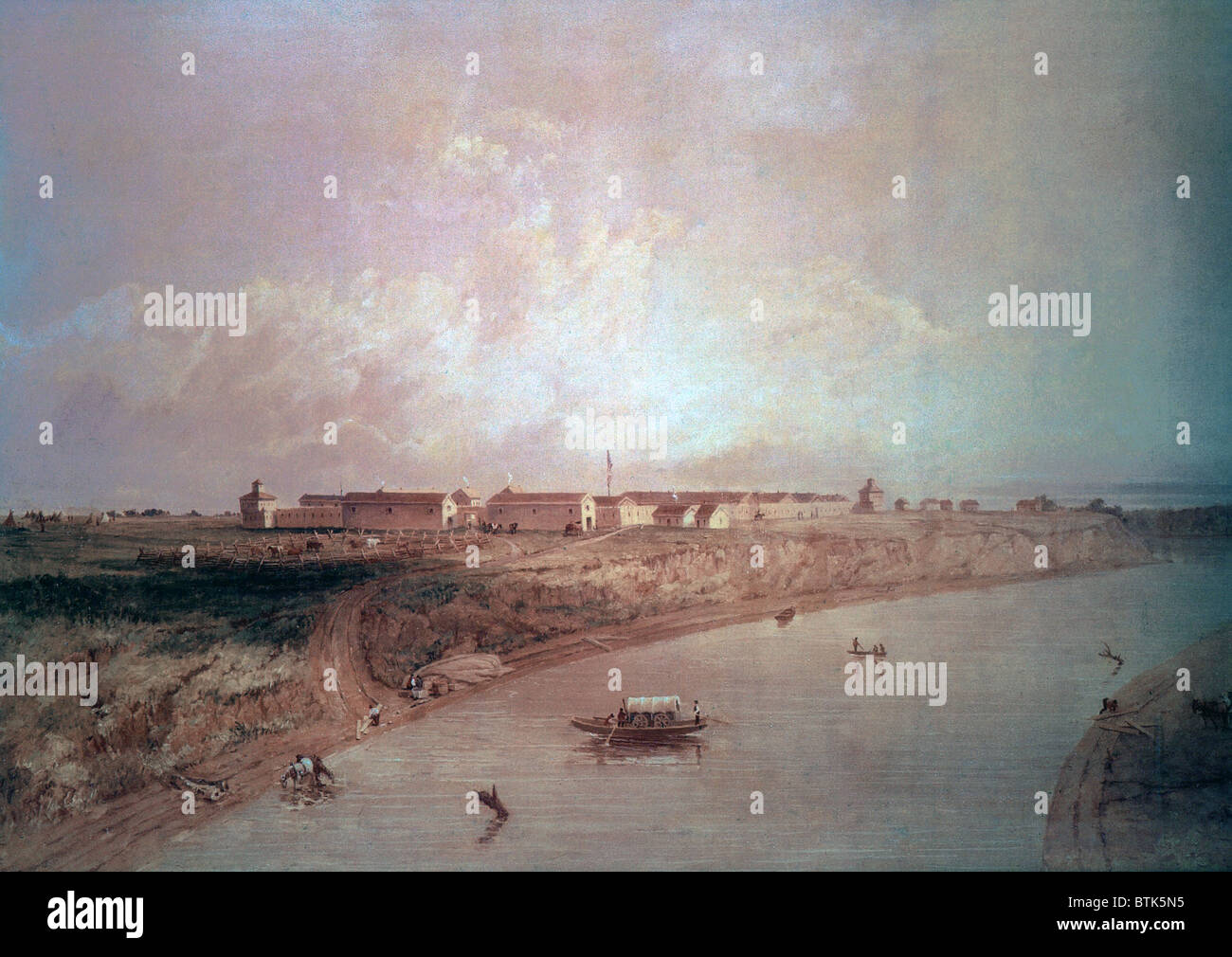 Fort Rice, Dakota Territory. Painted by Seth Eastman, Oil on canvas ...