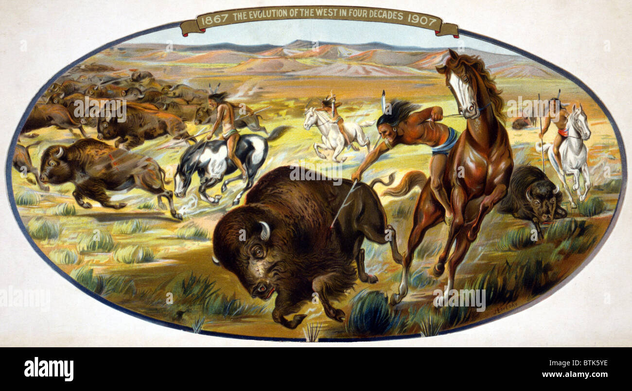 Buffalo Hunting 19th Century High Resolution Stock Photography and ...