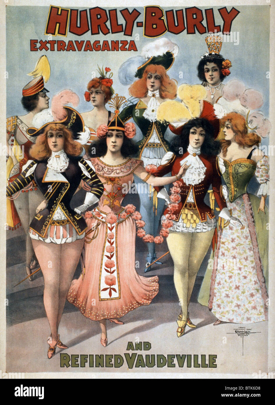 Poster for the Hurly-Burly Extravaganza and Refined Vaudeville with ...