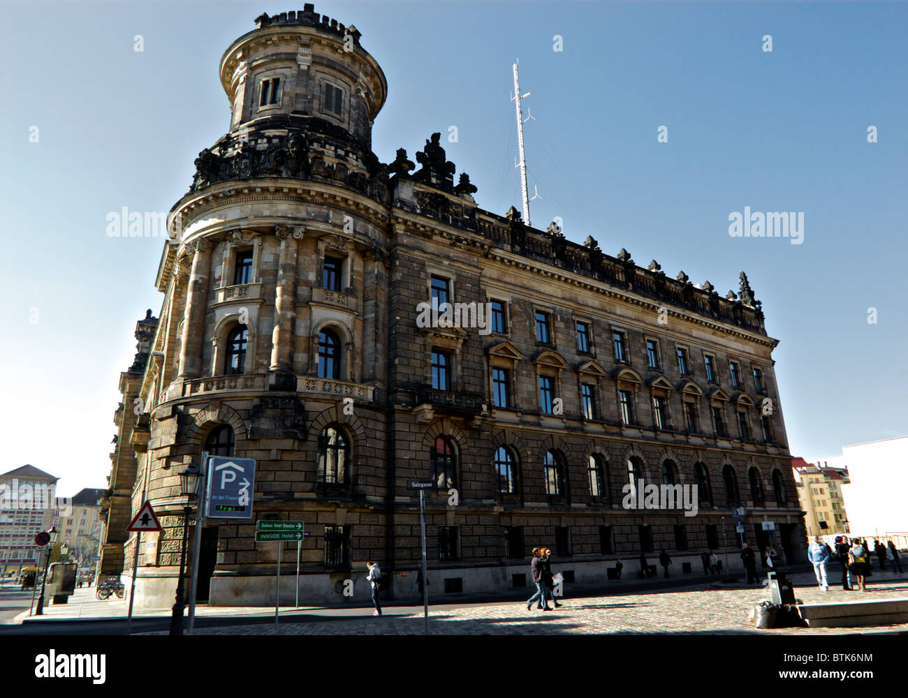 Rebuilt restored baroque architecture firebombed building in old ...