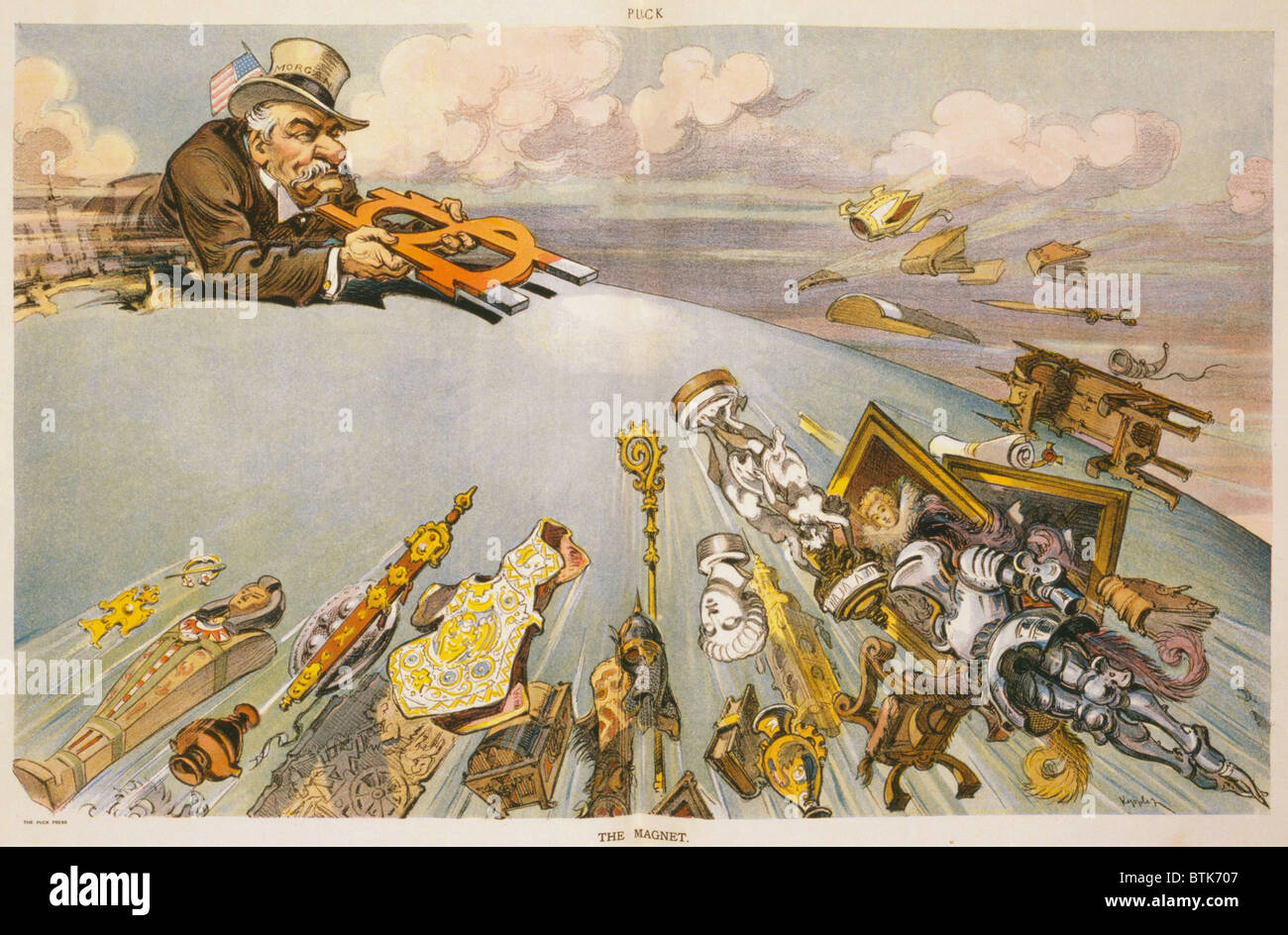 1911 cartoon showing John Pierpont Morgan, one of the wealthiest man in ...