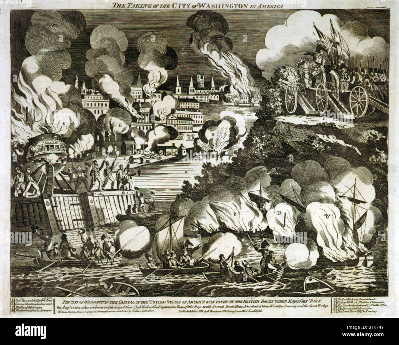 The War of 1812. The taking of the city of Washington in America. View ...