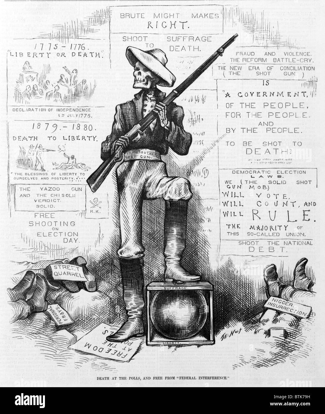 Death at the polls, and free from 'federal interference'. Skeleton ...