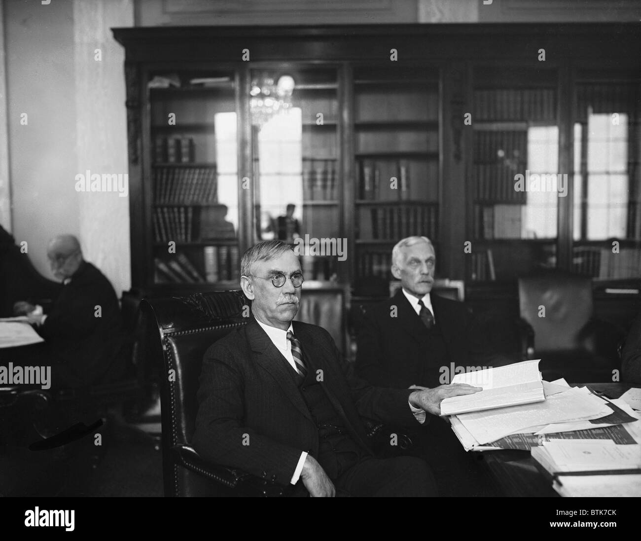 Andrew Mellon, Secretary of the Treasury, with Utah Senator Reed Smoot ...