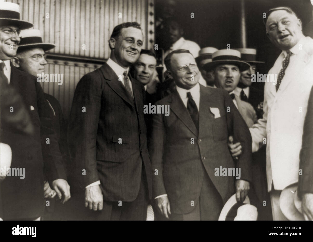 Franklin D. Roosevelt and Governor James Cox photographed on the Cox's ...