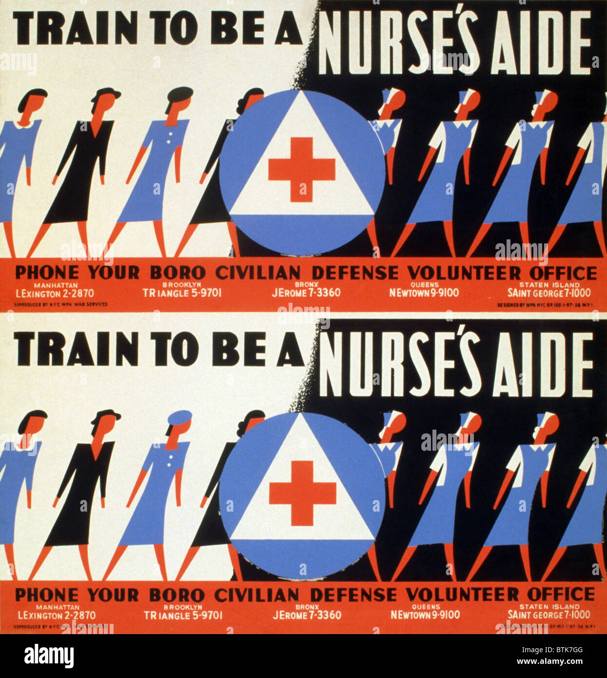 World War II. 'Train to be a nurse's aide Phone your boro Civilian ...