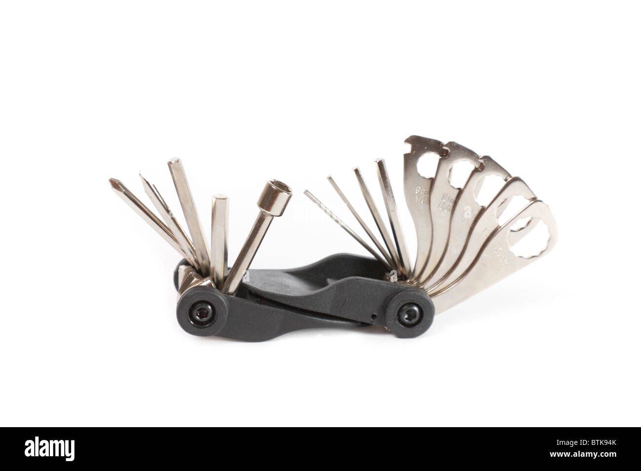 bicycle tools on white background Stock Photo - Alamy