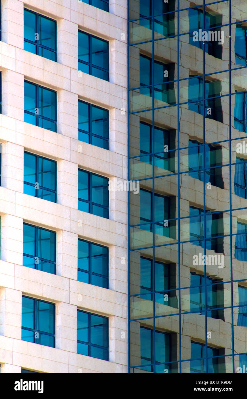 Reflection Building In Mirrored Windows Stock Photos & Reflection ...
