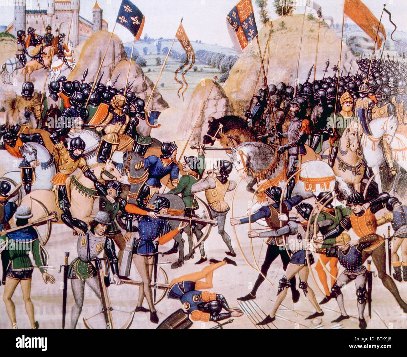 The Battle of Crecy, Edward III of England defeats Philip VI of France ...