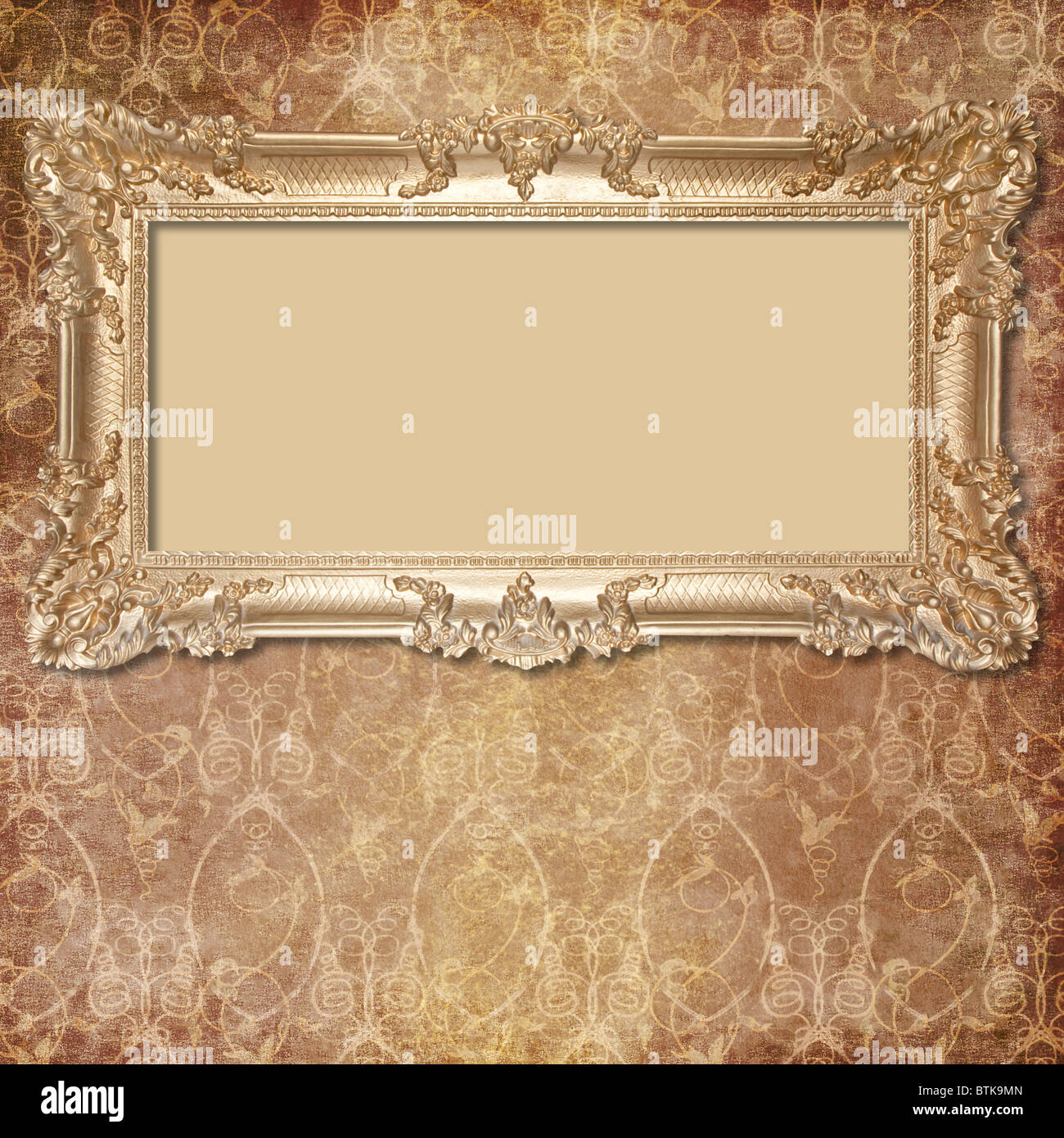 Retro background with decorative frame Stock Photo - Alamy