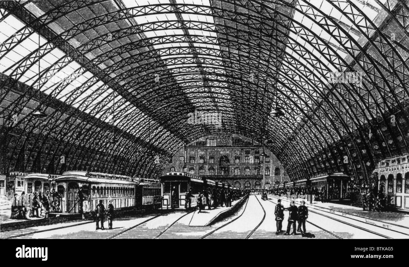 Grand Central Station, New York City, 19th century Stock Photo - Alamy